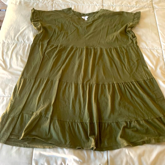 Time and Tru | Dresses | Time And True Green Jersey Midi Dress Xxl 22 ...